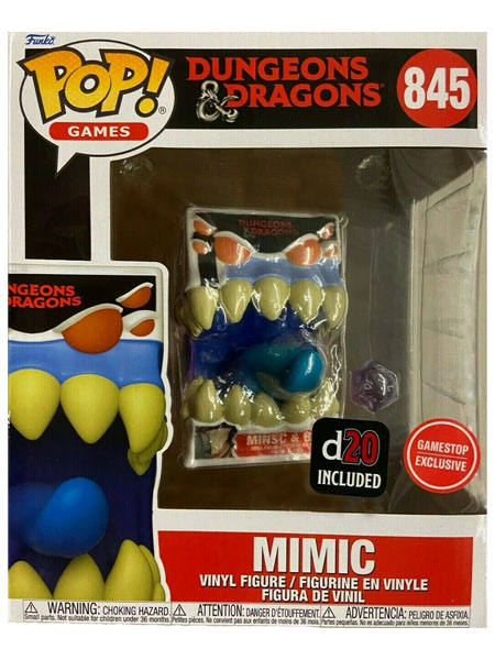 Funko POP #845 POP and Die Dungeons and Dragons Mimic Figure, Razors ...